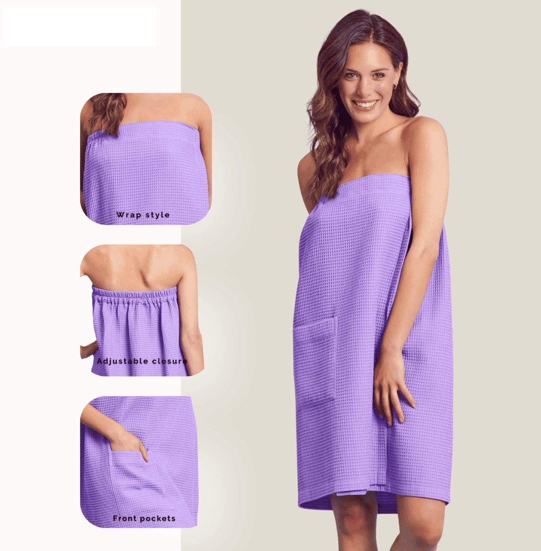 Women's Waffle Body Wrap, Lightweight cotton Wrap & Comfortable, (Lave ...