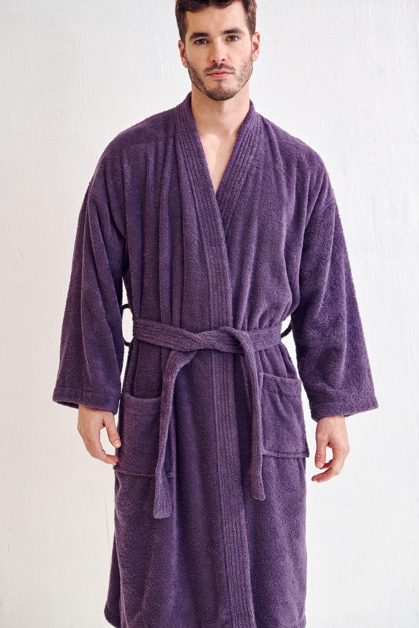 Kimono Style Bathrobe - Lavender Bathrobe | RobesNmore